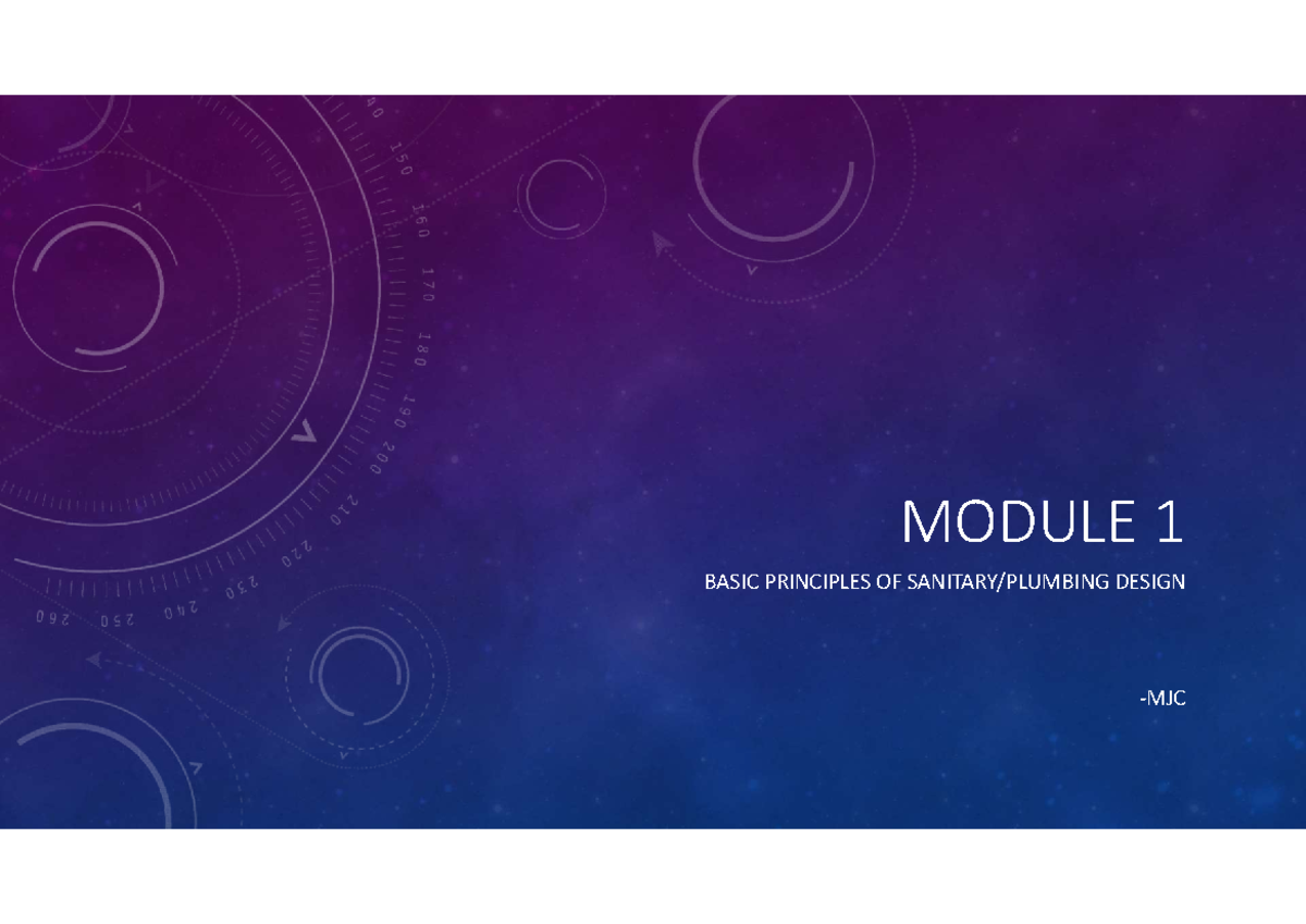 Introduction to Plumbing and Plumbing Materials - Bachelor of Science in Electrical Engineering ...