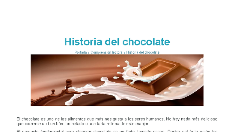 Historia del Chocolate: Orígenes y Evolución Cultural - Studocu