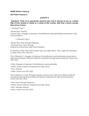Statistics and Probability Quarter 3 Module 2 - Statistics ...