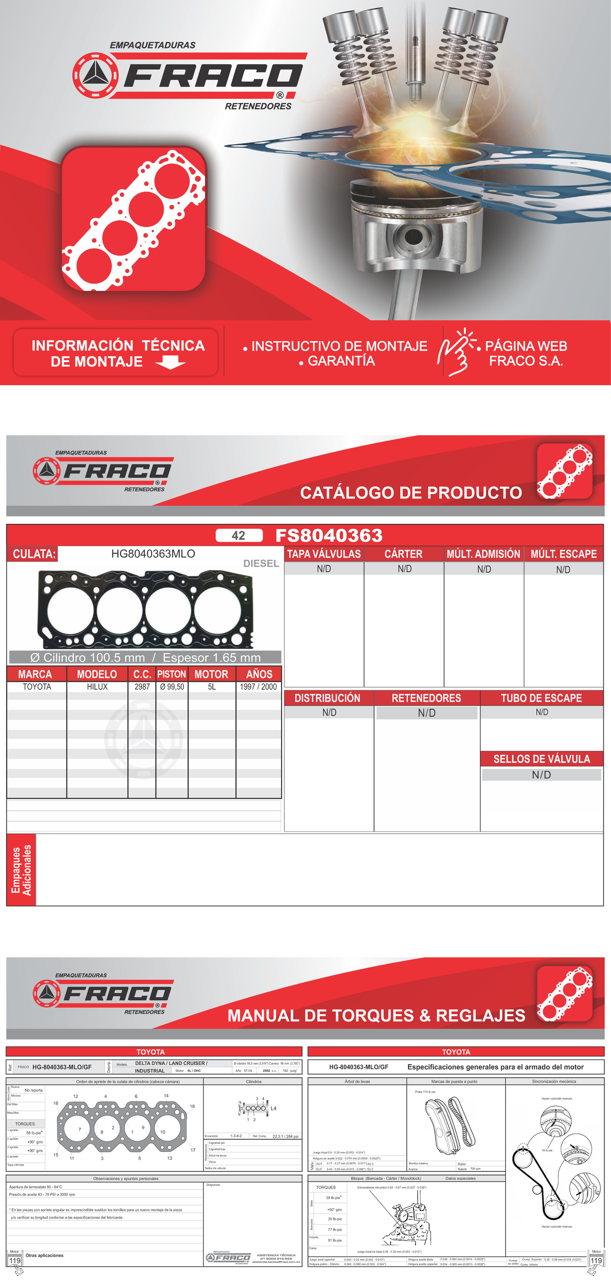 FS8040363 - Manual de Torques de Culata y Especificaciones de Motor ...