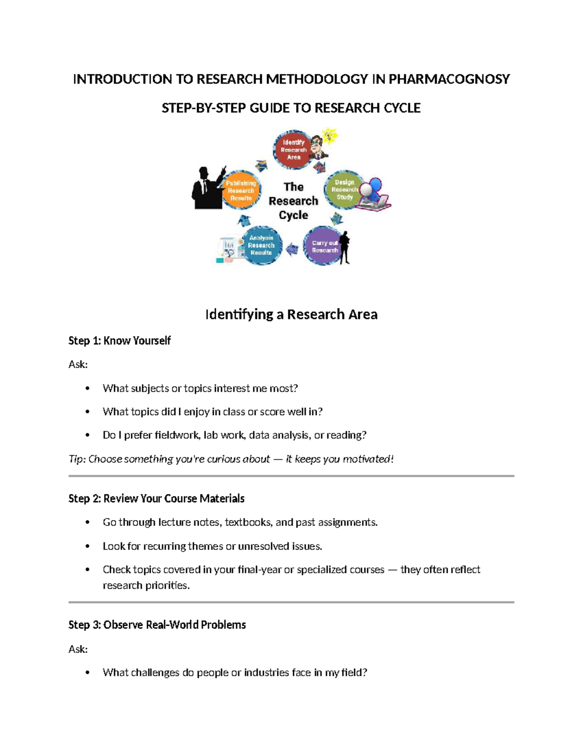 Research Methodology in Pharmacognosy: A Guide to Identifying Research ...