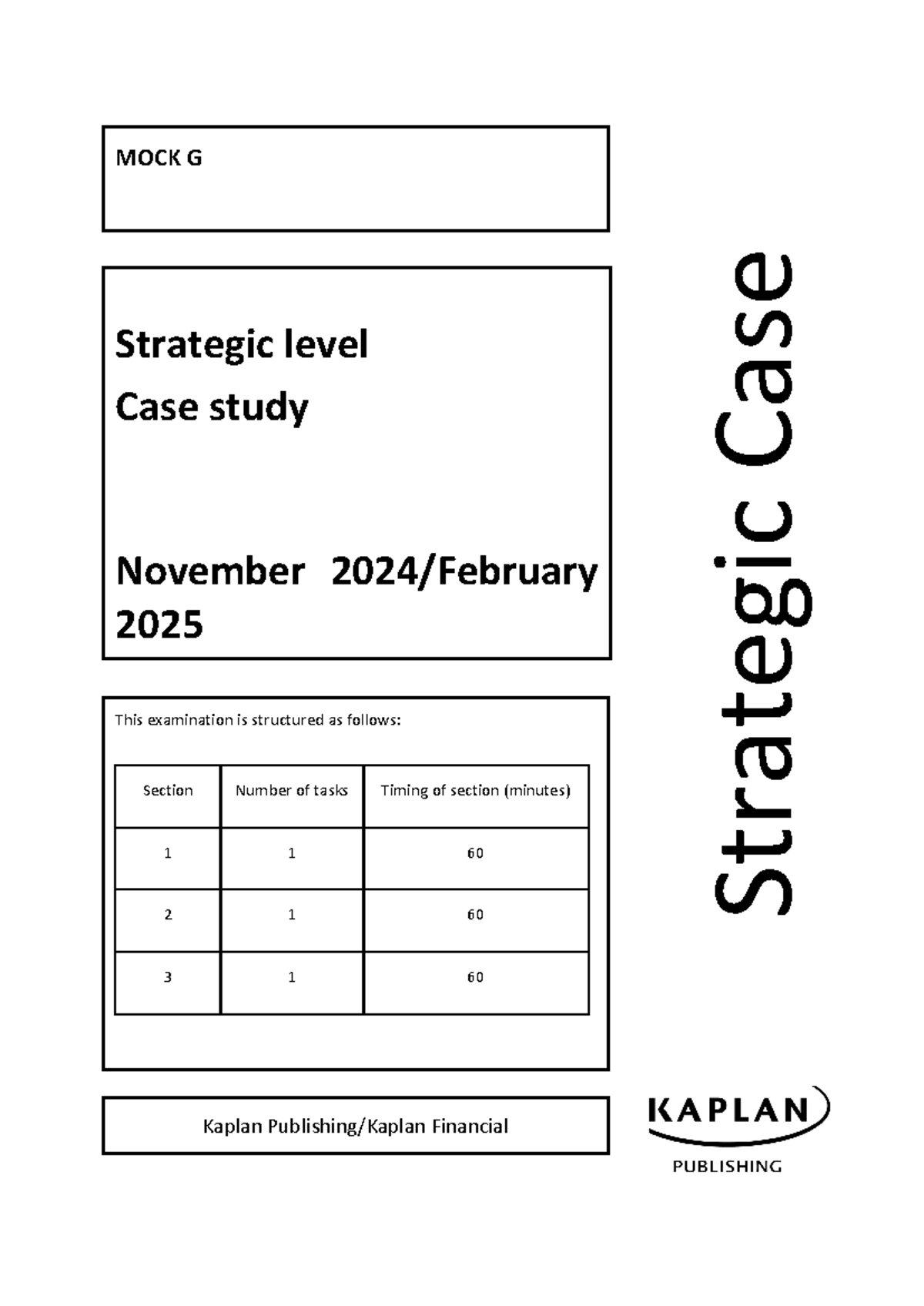 CIMA Strategic Case Study Mock G - February 2025 Exam Questions - Studocu