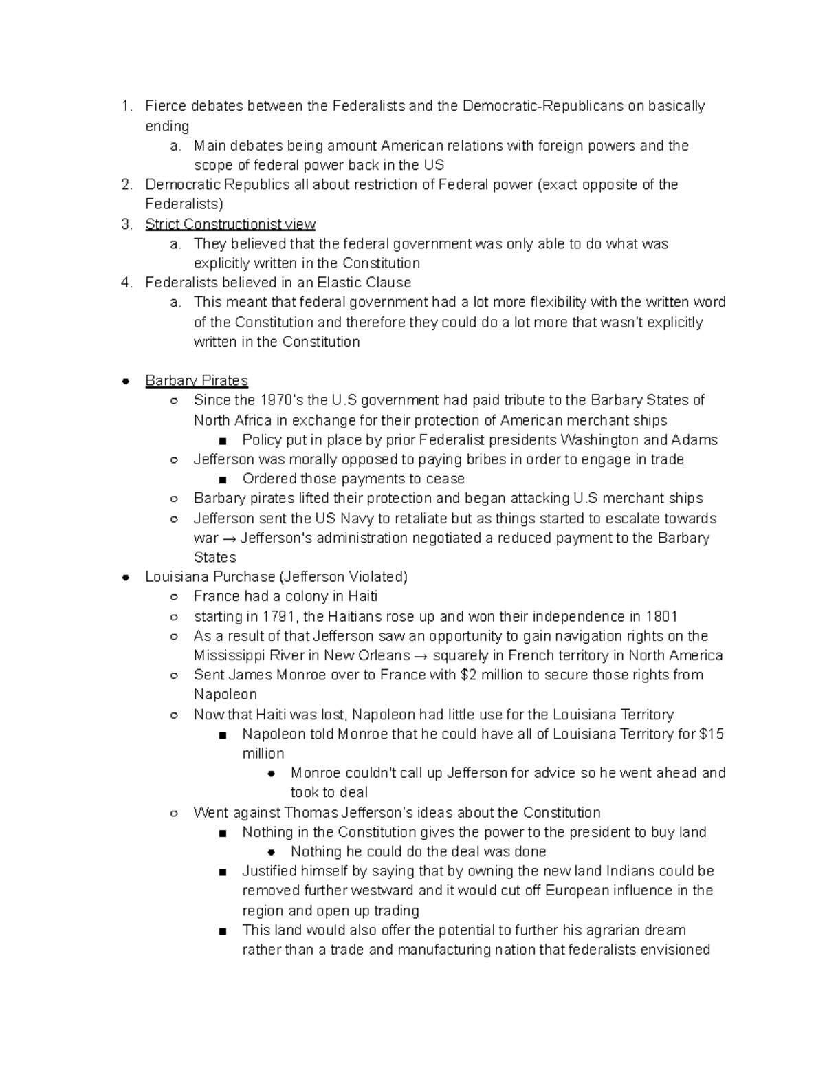 US History: Federalists vs Democratic-Republicans - Key Events ...
