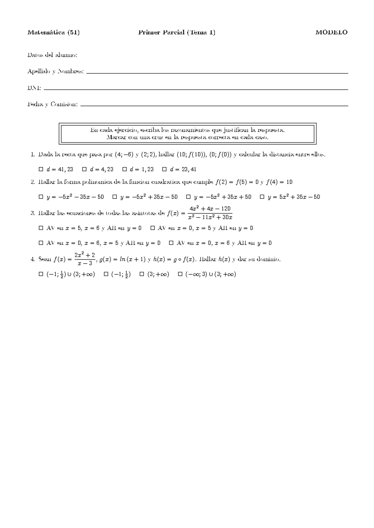 2º Parcial A Matemática (2022) UBA XXI - Matemática 51 CBC - 2º Parcial A | Matemática (2022 ...