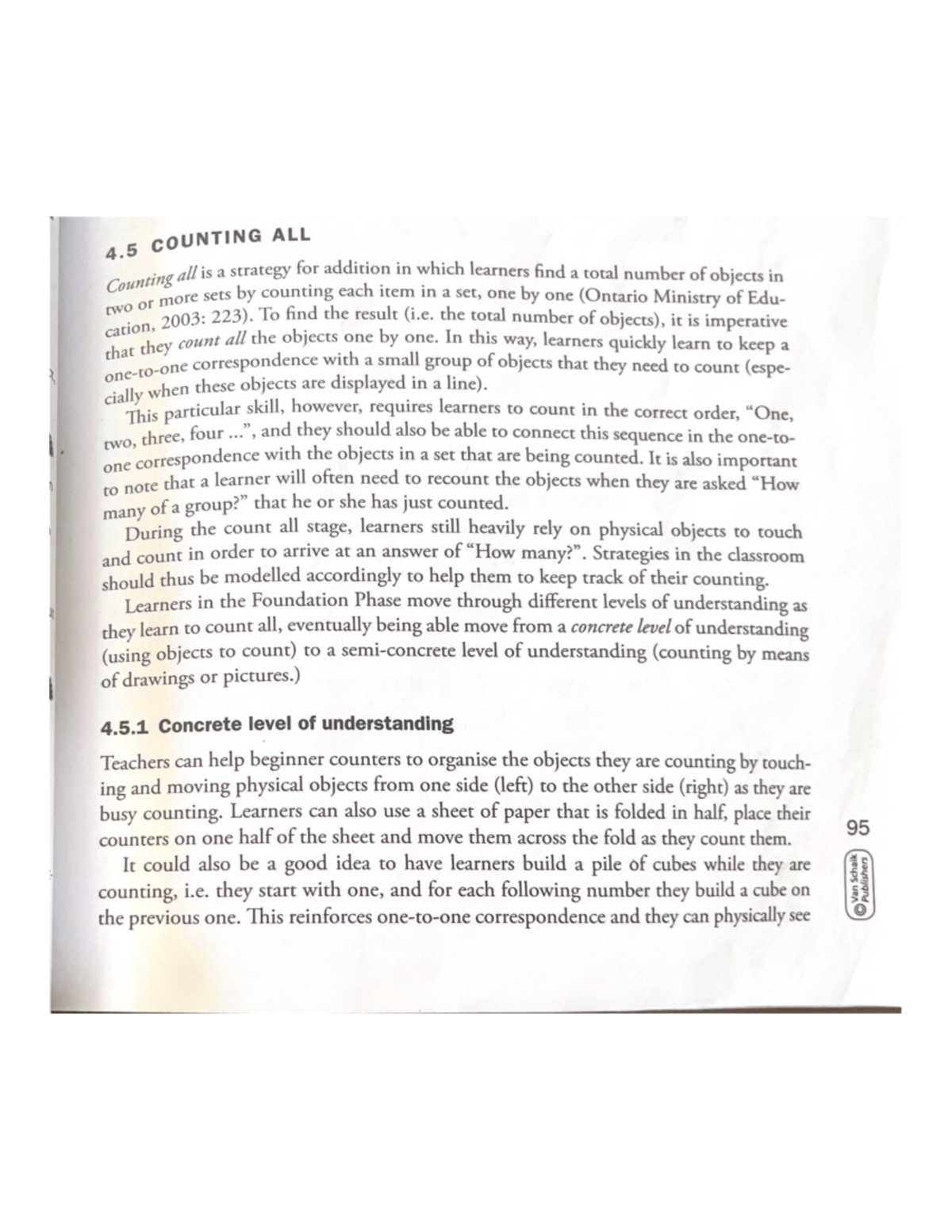 4.5 Counting ALL: Strategies for Foundation Phase Mathematics - Studocu