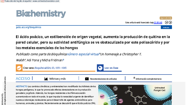 Bioquímica 2024: El ácido poácico y su impacto en la quitina celular ...