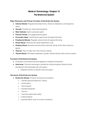 Medical Terminology Ch. 6 - Medical Terminology: Chapter 6 Pt. 1 The ...