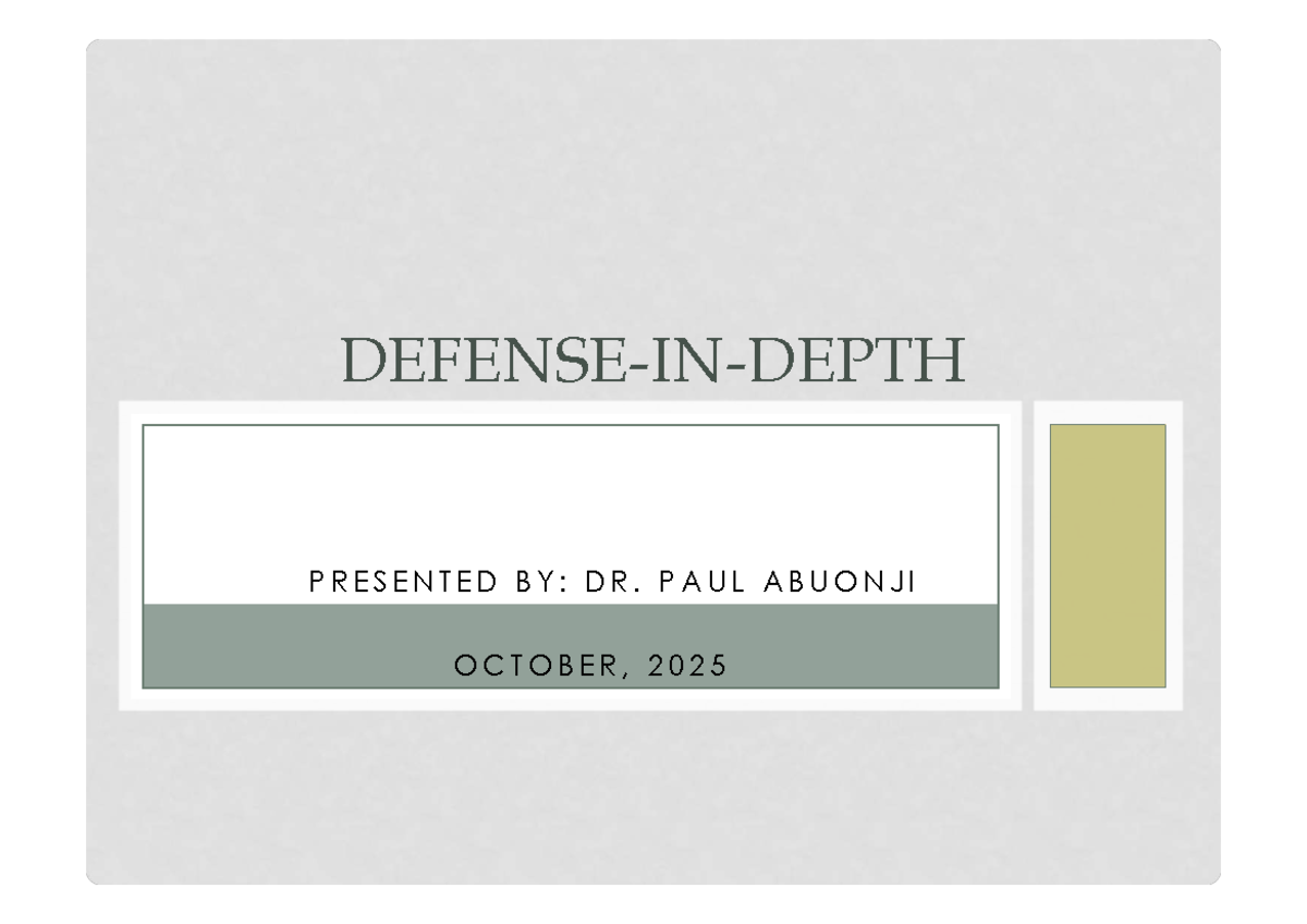 Lesson 3b: Defense-In-Depth - Security Principles & Diagrams Analysis ...