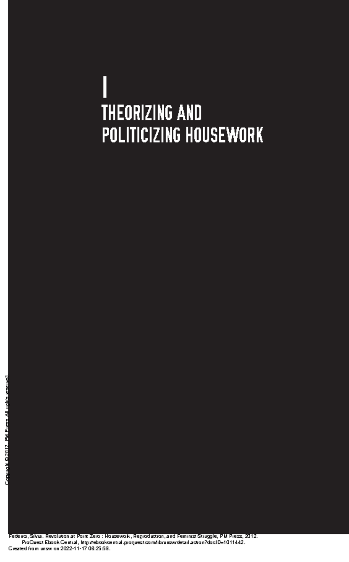 Federici Revolution at Point Zero Housework Reproduction(Part I ...