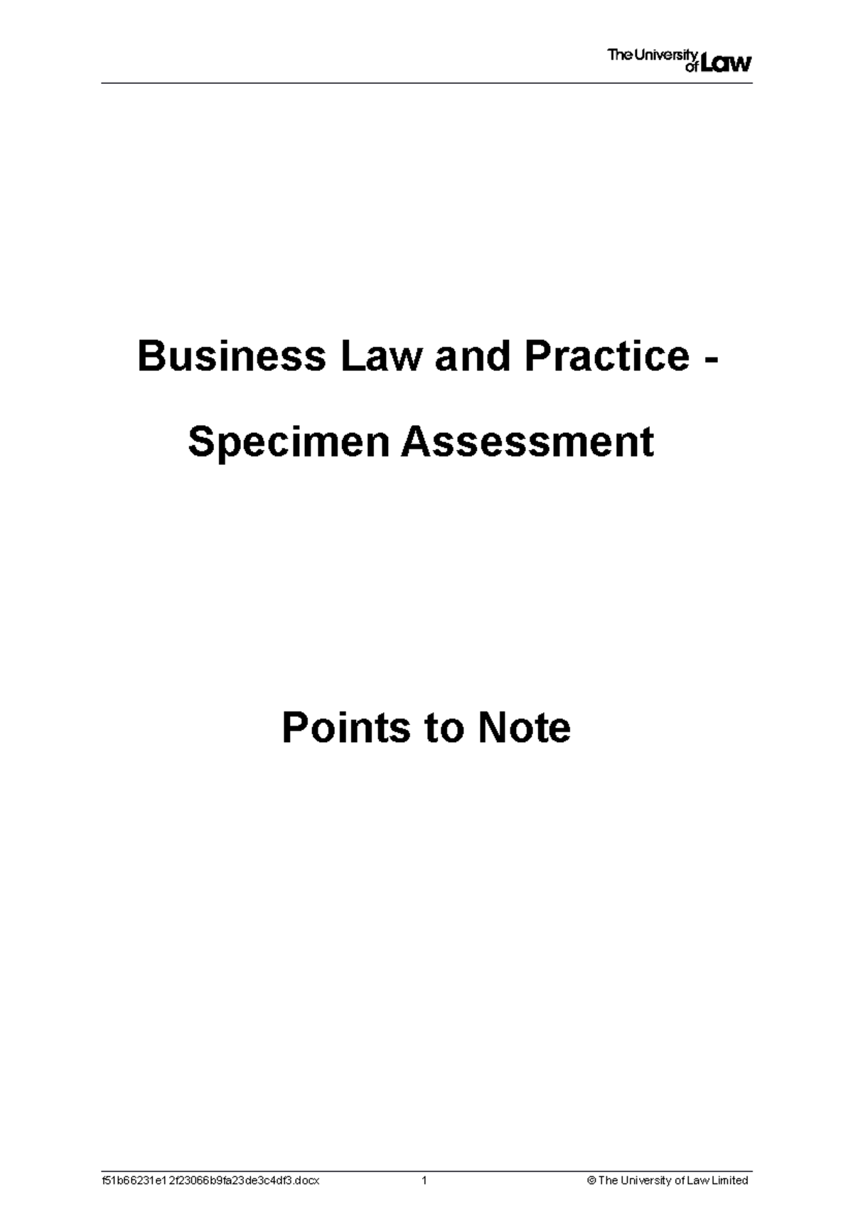 Past Exam Answers - Business Law Practice Materials, LPC - Studocu