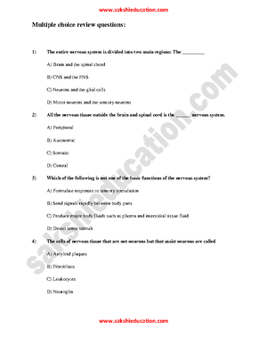 Reproductive System Multiple Choice Questions - MALE REPRODUCTIVE ...
