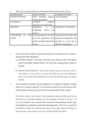 [Solved] A contract for sale and purchase of land may be executed in ...