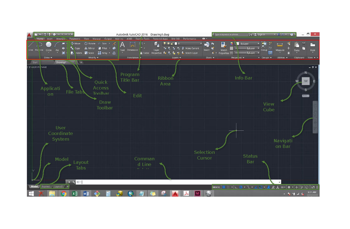 Auto CAD User Interface - BS ArchItecture - Applicati on Button File ...