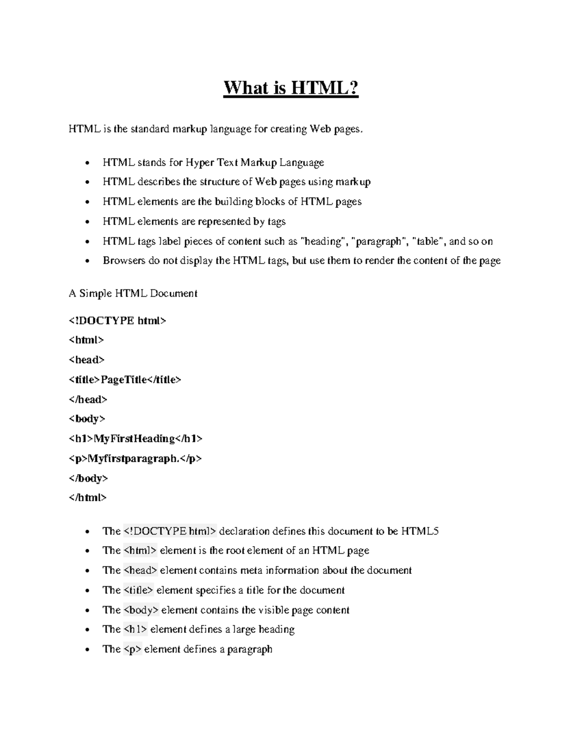 HTML5: Practical Sections and Examples for Beginners - Studocu
