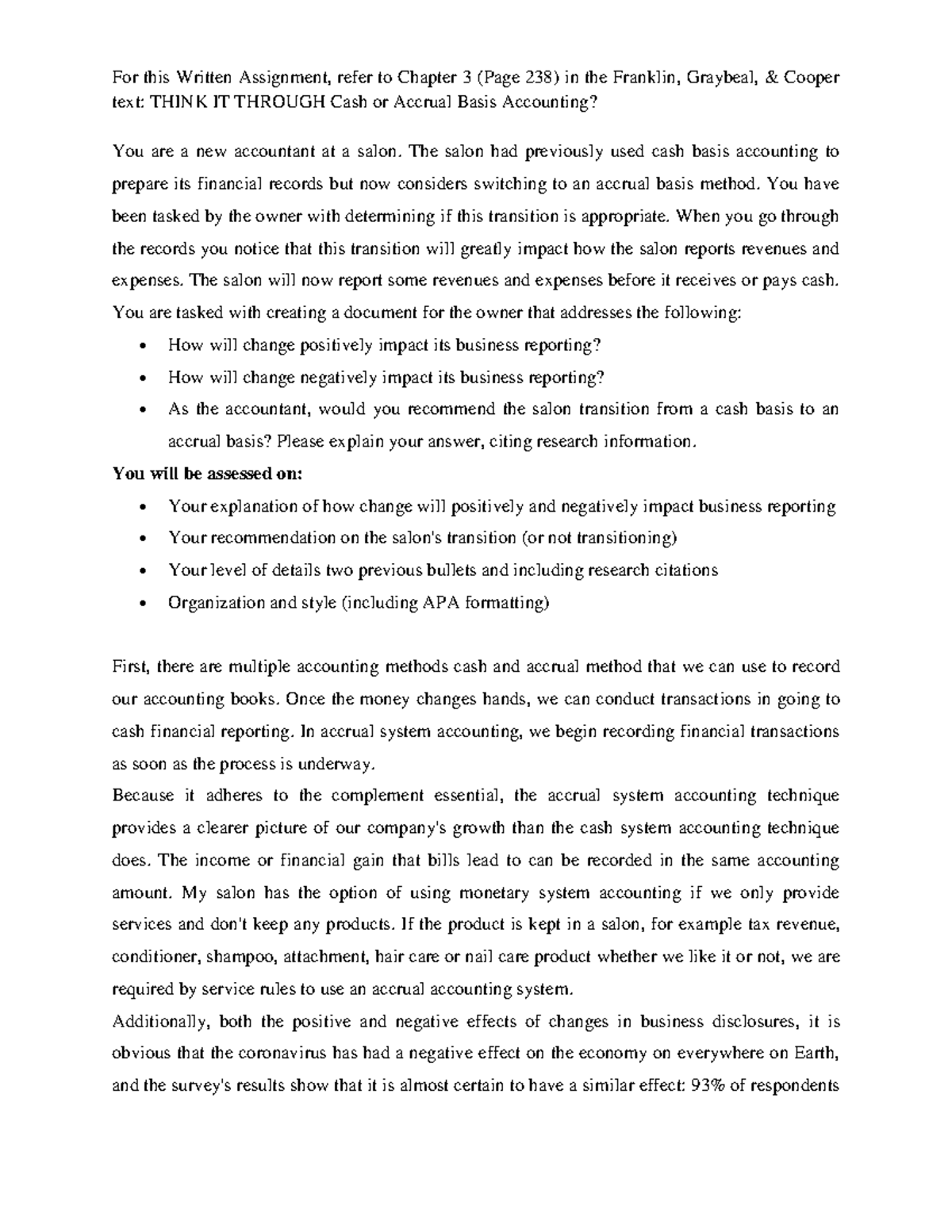 Accounting Learning Journal 4 - For this Written Assignment, refer to ...