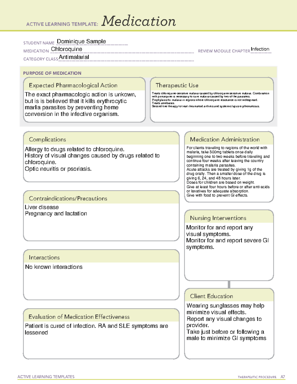 Chloroquine Active Learning Template - ACTIVE LEARNING TEMPLATES ...