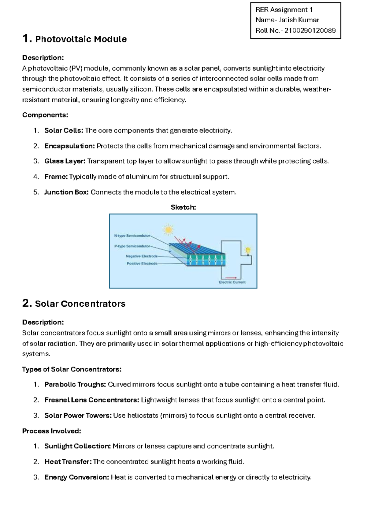 RER Assignment 1 Jatish Kumar 210029012008 9 - Name- Jatish Kumar Roll No.- 2100290120089 1 ...