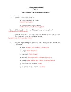Lab Prep for Anatomy & Physiology I: Cellular Components Overview - Studocu
