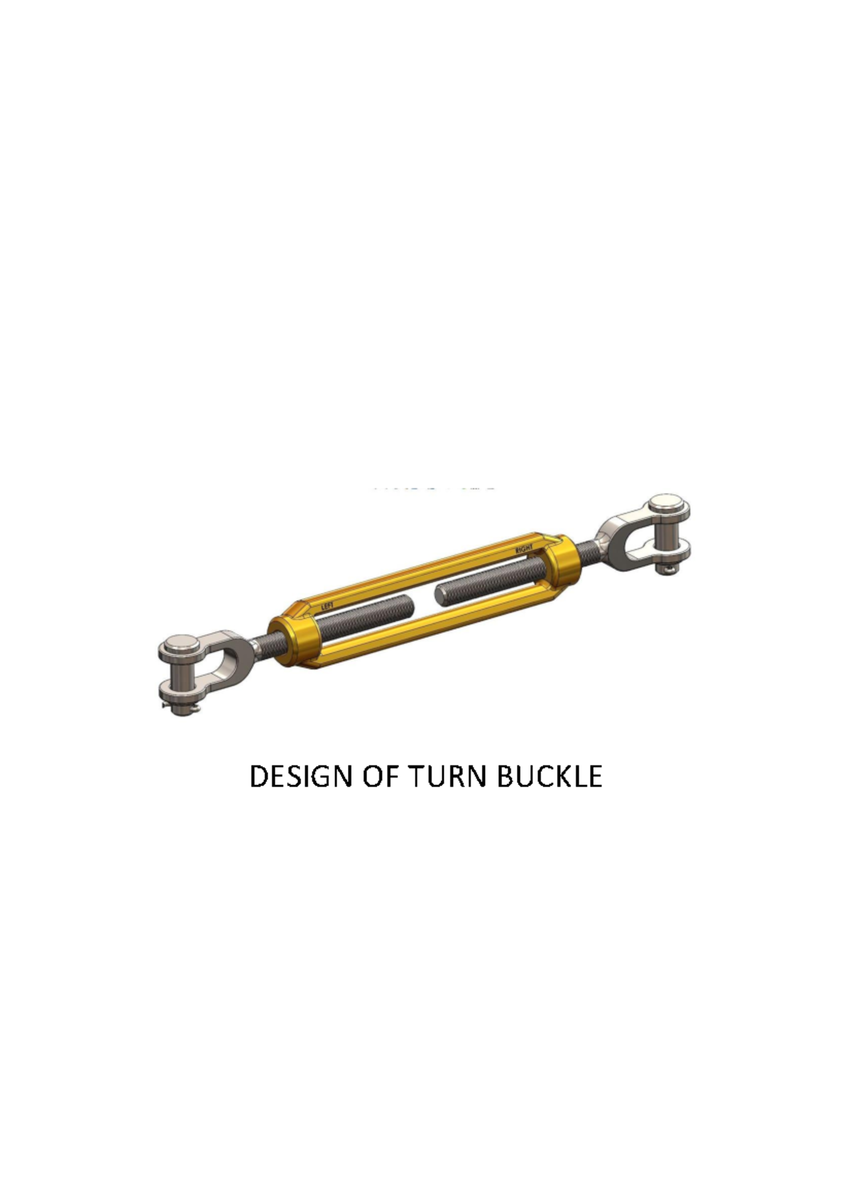 Design of Turn Buckle: Mechanical Components Overview - Studocu