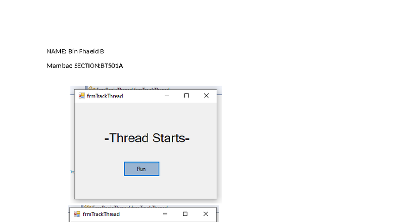 BT501A: Thread Output Analysis and Debugging Notes - Studocu