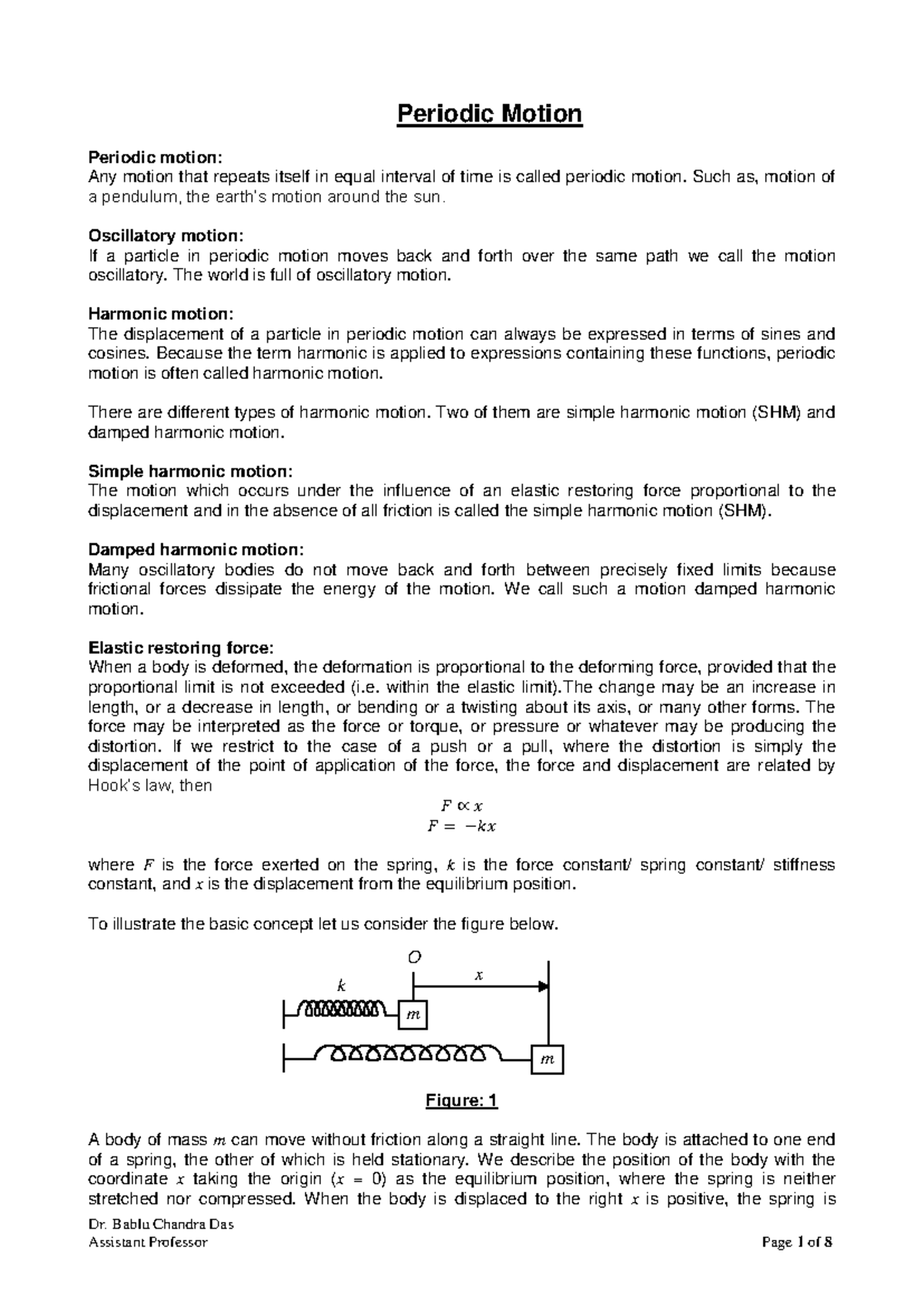 Chapter-9: Understanding Periodic and Harmonic Motion - Studocu