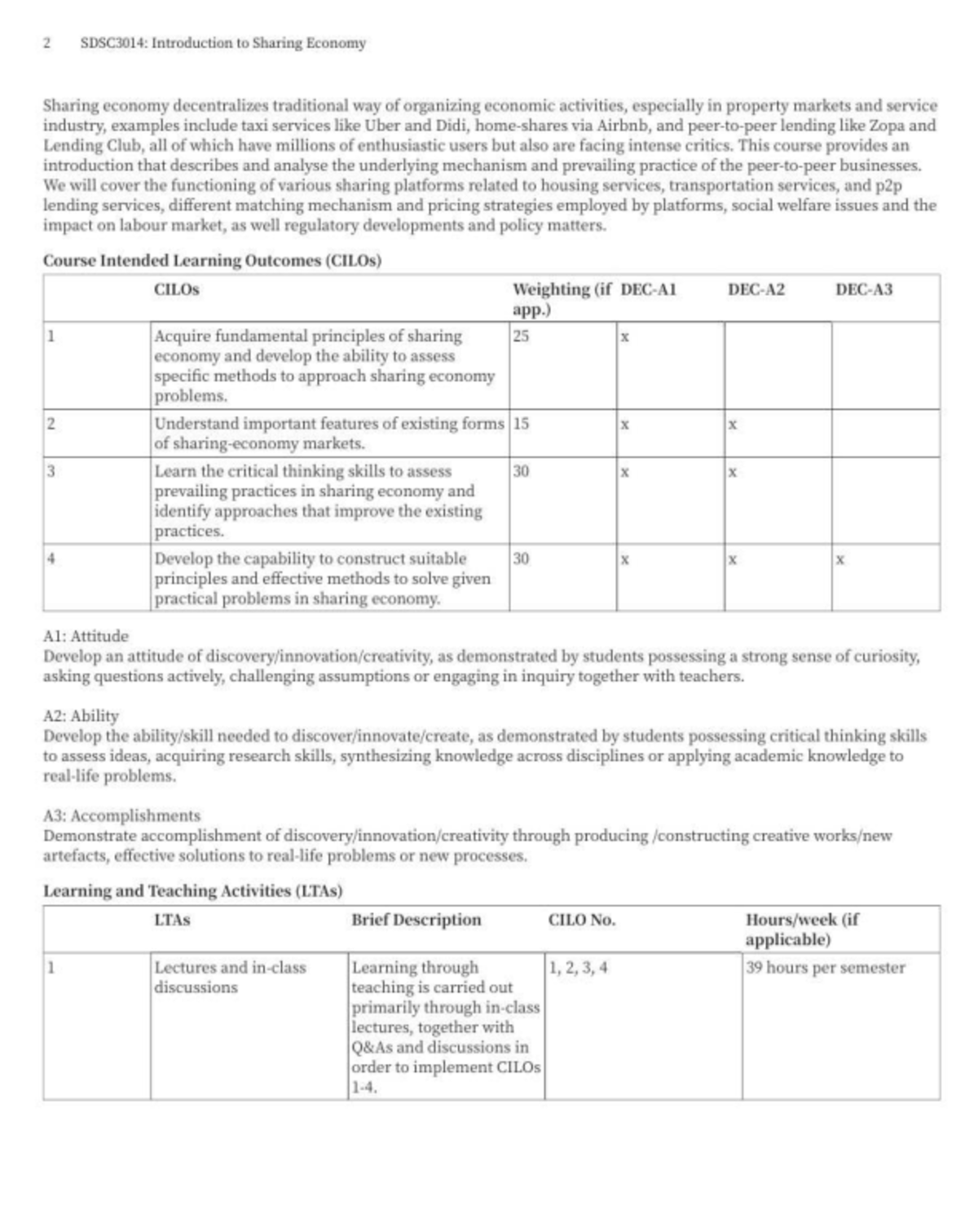 SDSC3014: Intro to Sharing Economy - Course Notes and Analysis - Studocu