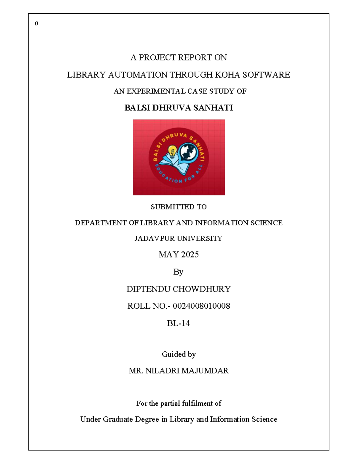 Project Report on Library Automation Using Koha Software: A Case Study - Studocu