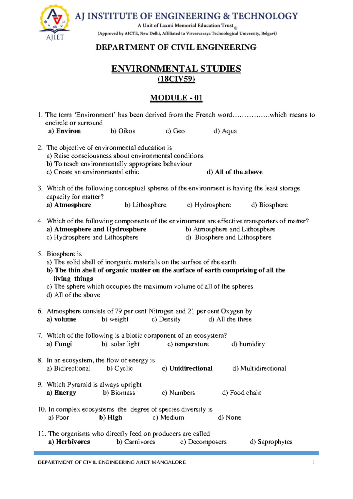 21civ57-EVS-Final Exam Notes on Environmental Studies - Studocu