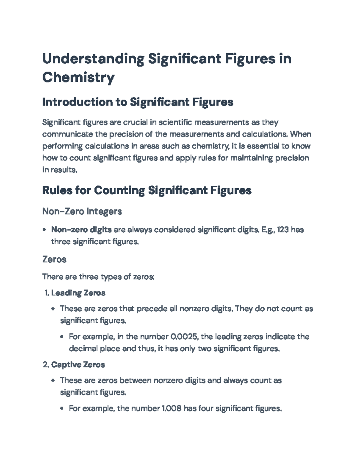 Understanding Significant Figures in Chemistry: Rules and Applications ...