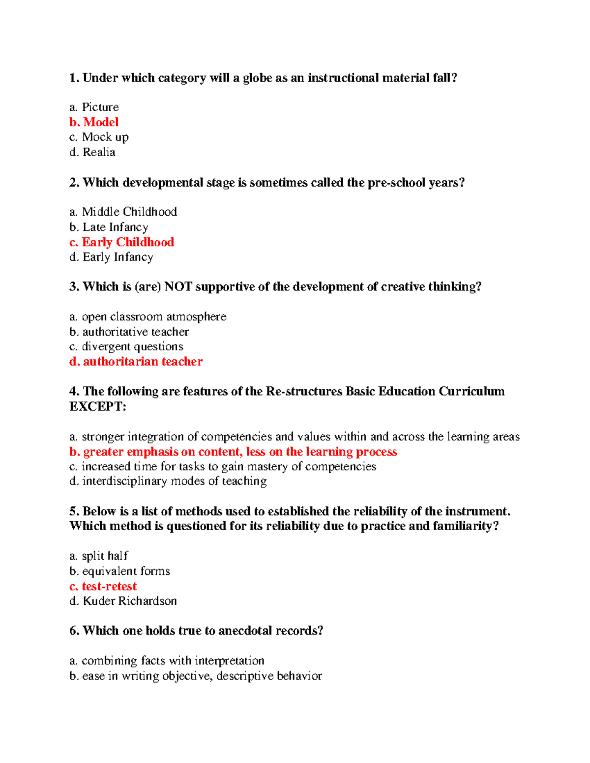 Professional Education: Comprehensive Quiz on Teaching Methods and ...