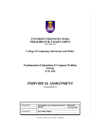 CSC121 - LAB 2 (Introduction to Algorithm Design) - LAB ACTIVITY 2 ...