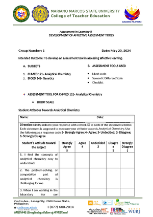 Grp1 LM2 criteria - Activities - EDUC 155: Assessment in Learning 2 ...