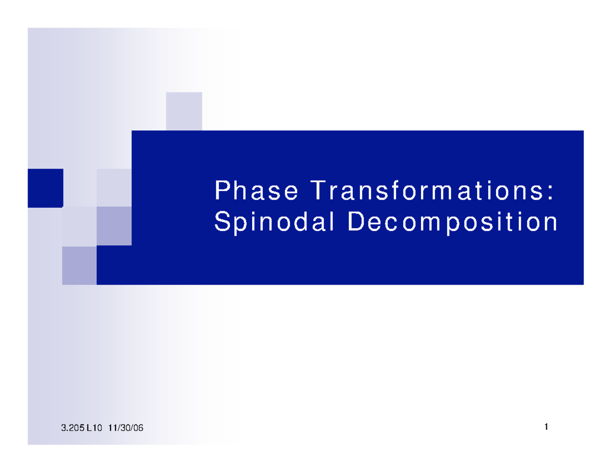 Spinodal Decomposition Phase Diagrams with a Spinodal Region - Pha se T ...