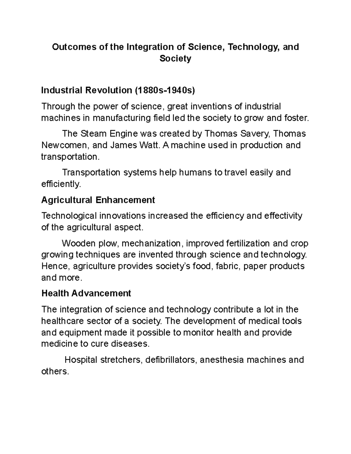 STT 101: Infographics on Science, Technology, and Society Integration ...