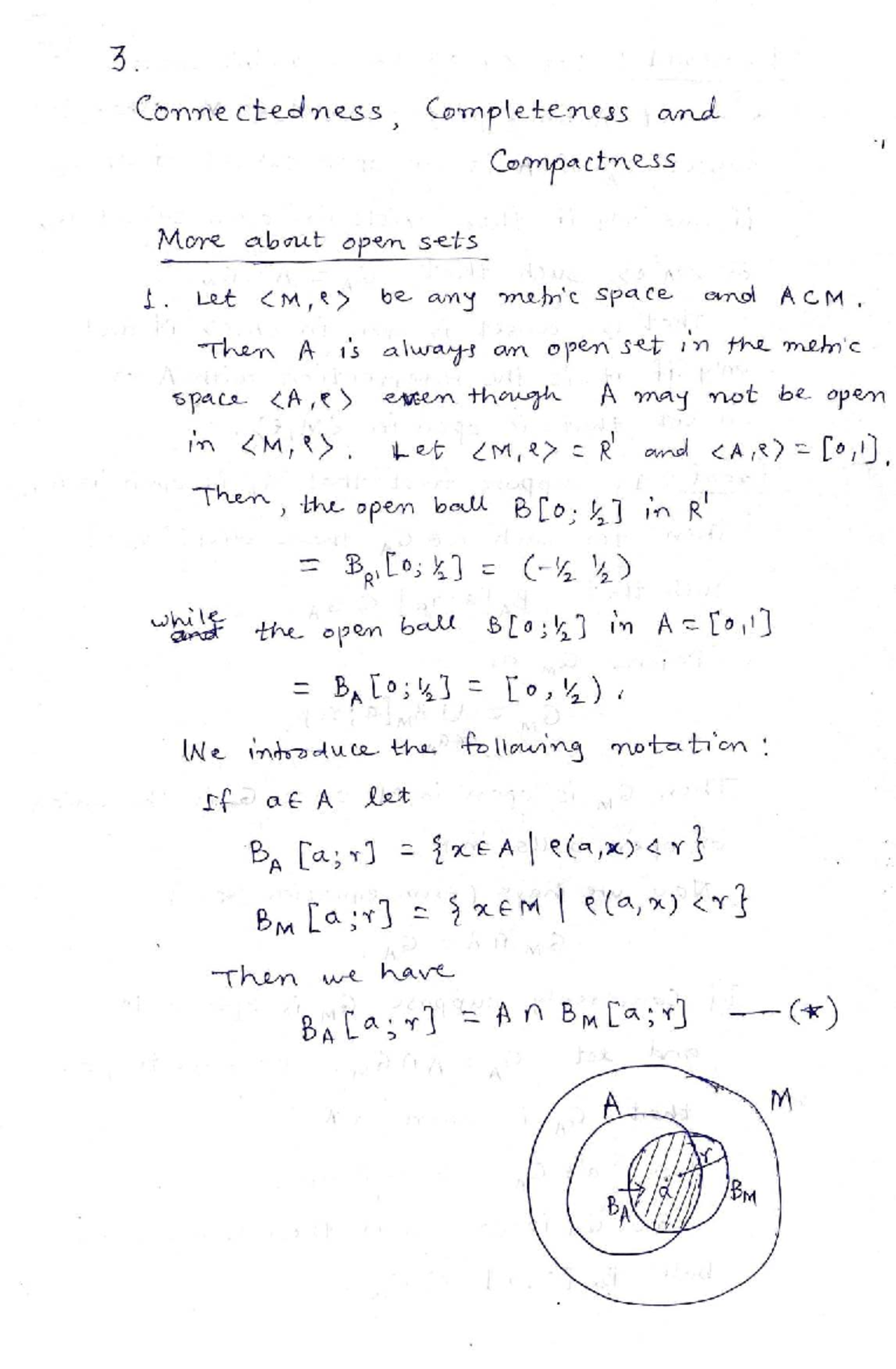 MATH 301: Connectedness, Completeness, and Compactness Notes - Studocu