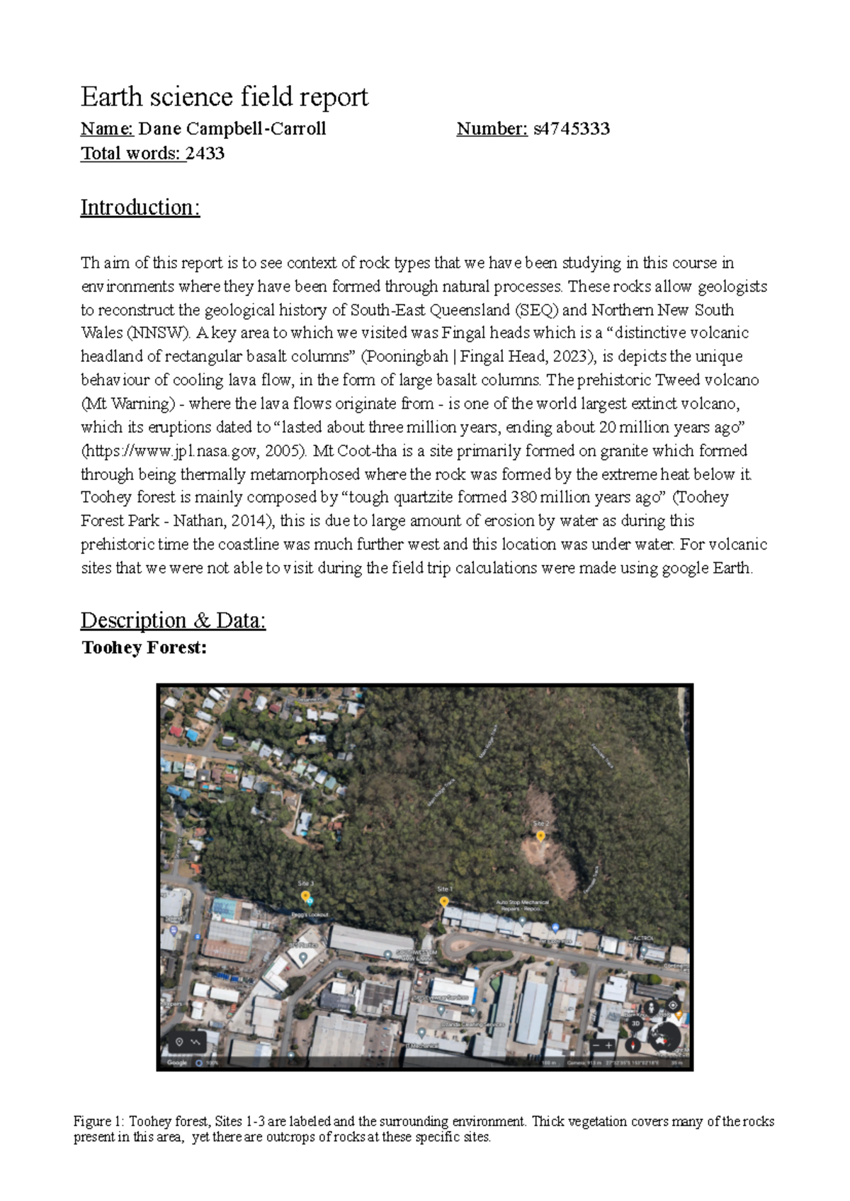 ES Field Report: Geological Observations from South-East Queensland ...