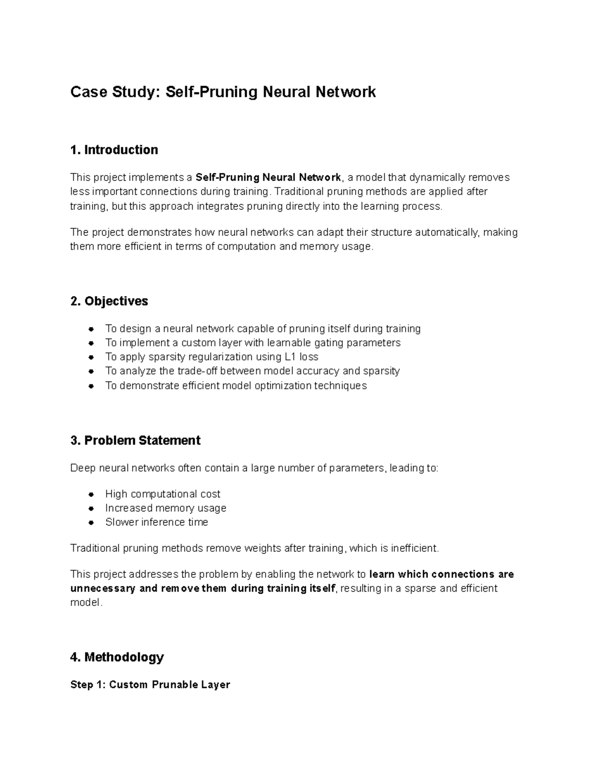 Case Study: Self-Pruning Neural Network Implementation - Studocu