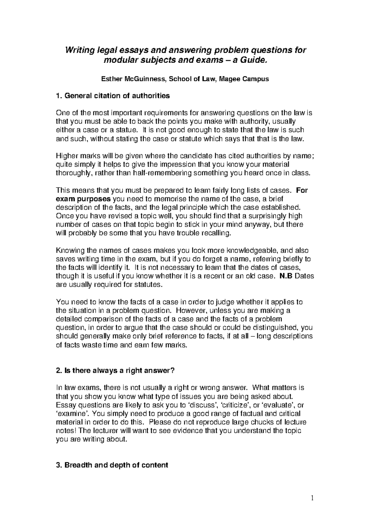 Legal Essay Writing & Problem Question Tips - Law 101 Guide - Studocu