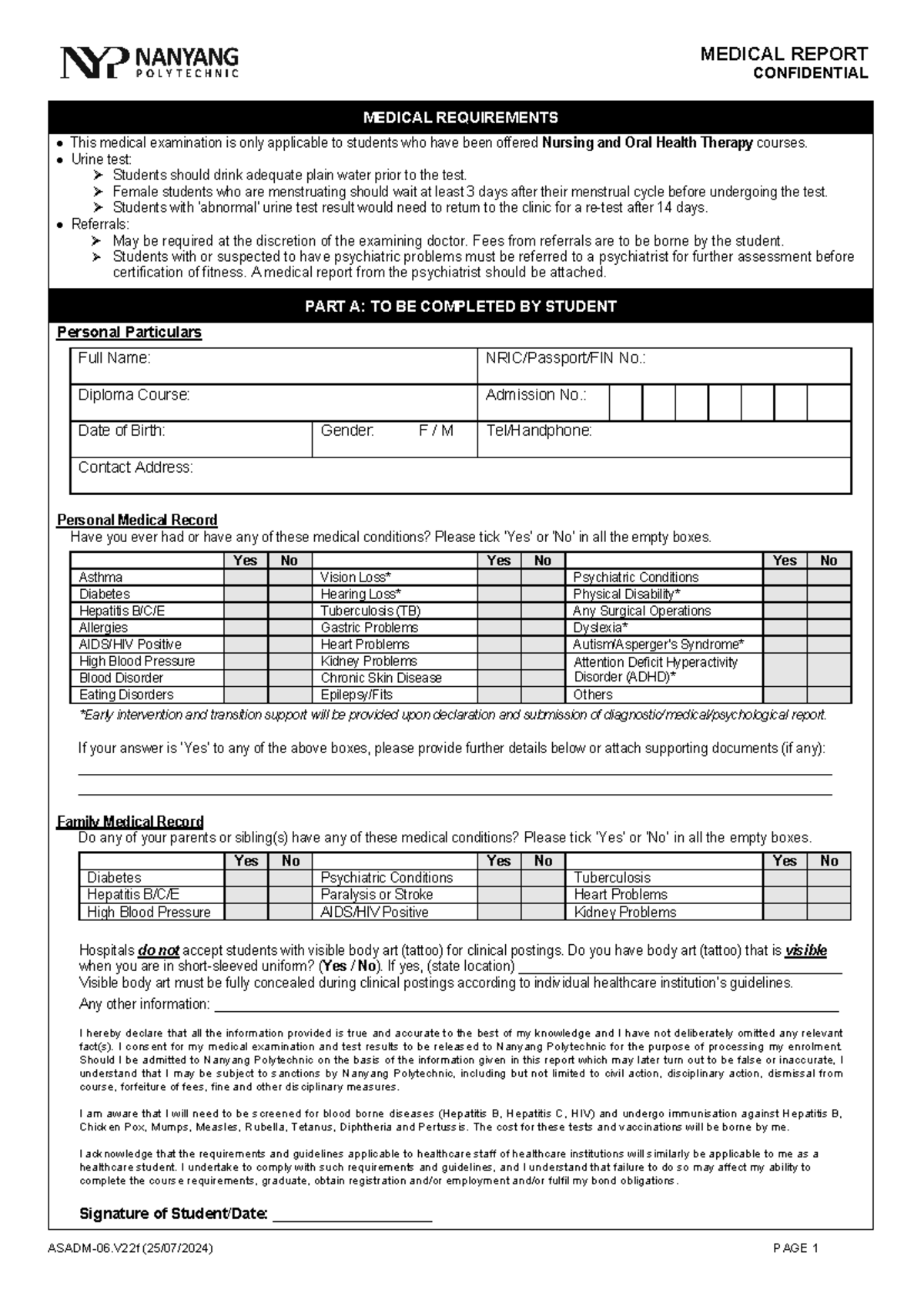 Nyp health science medical report - MEDICAL REQUIREMENTS This medical ...