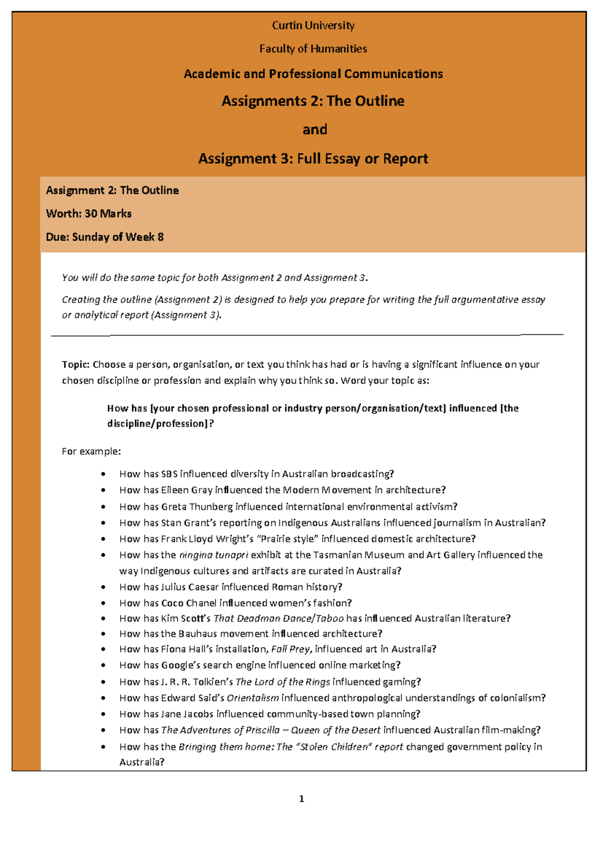 APC OUA Assignments 2 & 3: Essay Outline & Full Report Guide - Studocu