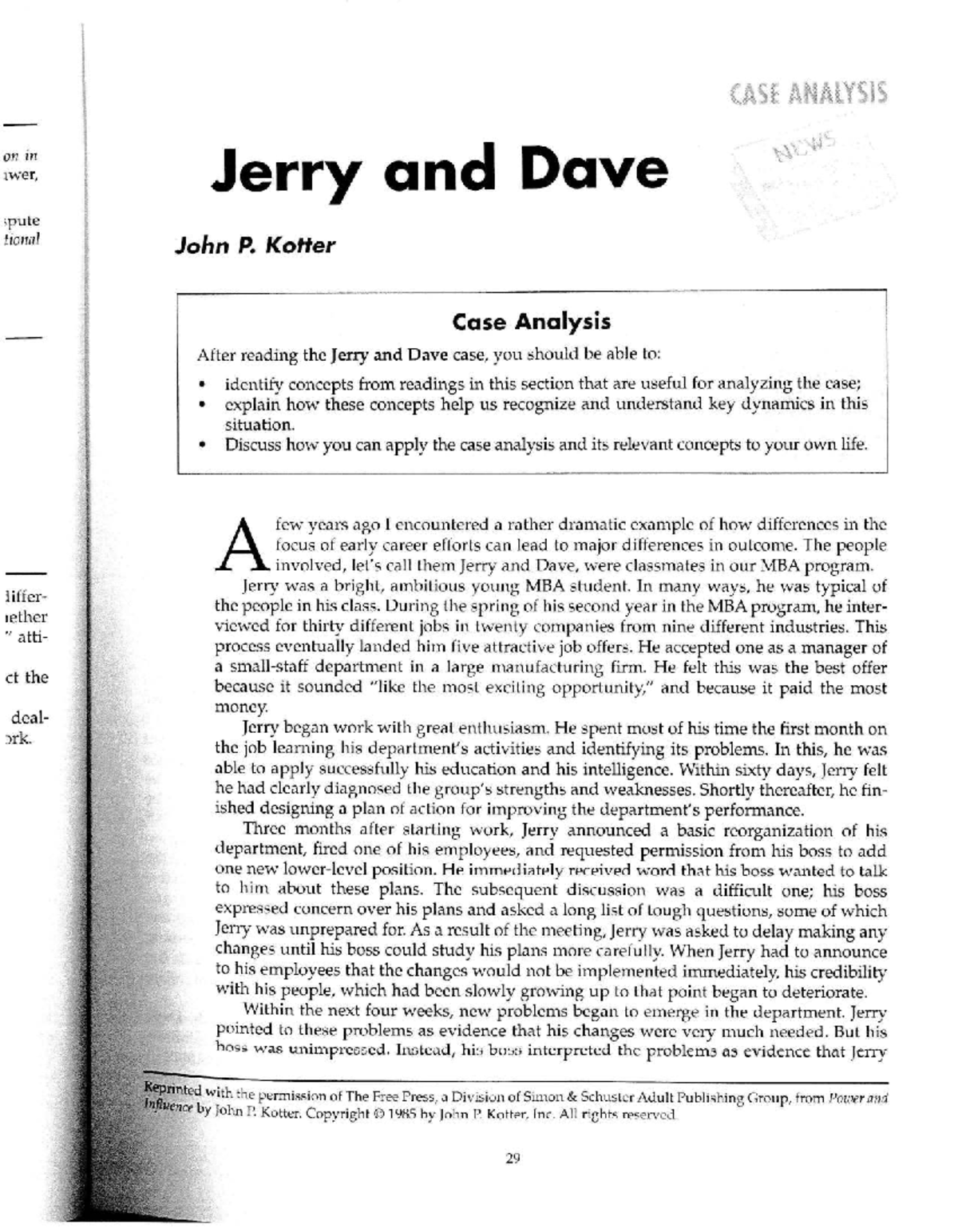 Jerry and Dave: A Comparative Case Study in Leadership & Management ...