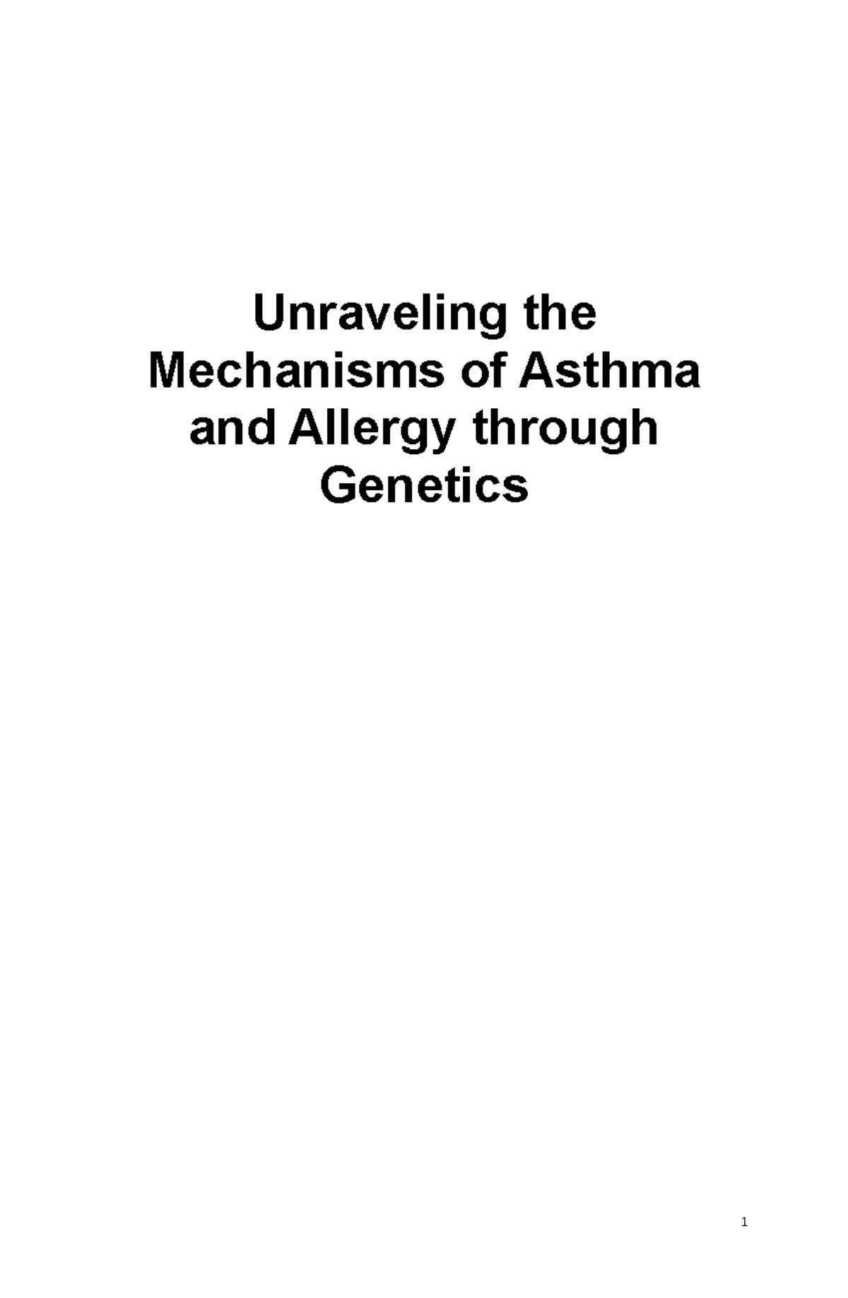 Genetics-SP - This file is a special problem in genetics. - Unraveling ...