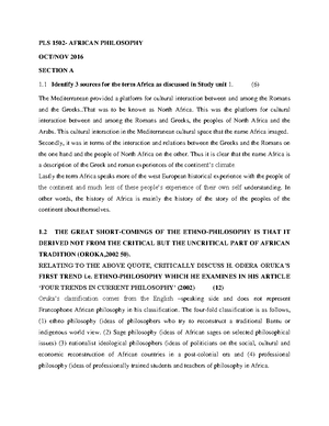 Unit 5 - Essay - Bewaji - Yoruba Culture - Critically discuss how John ...