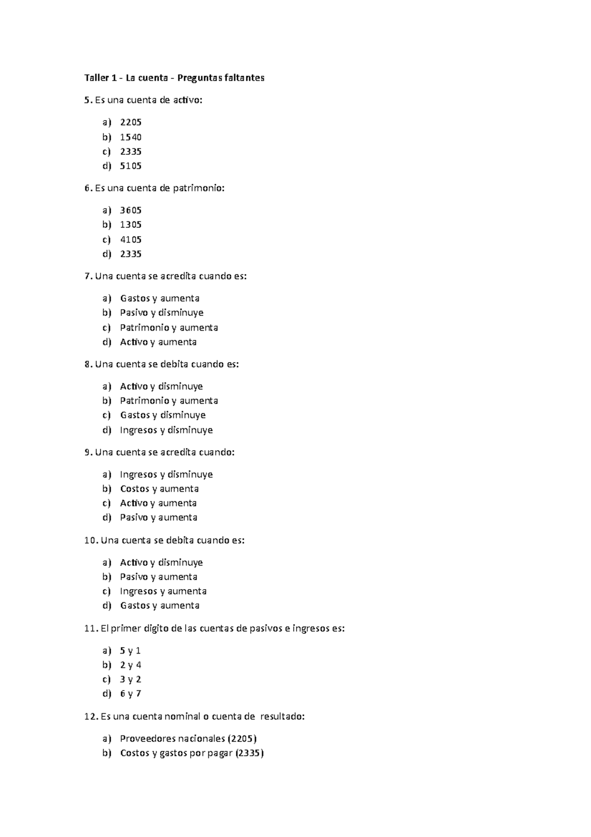Taller de Correcciones: Selección Múltiple y Verdadero/Falso - Studocu