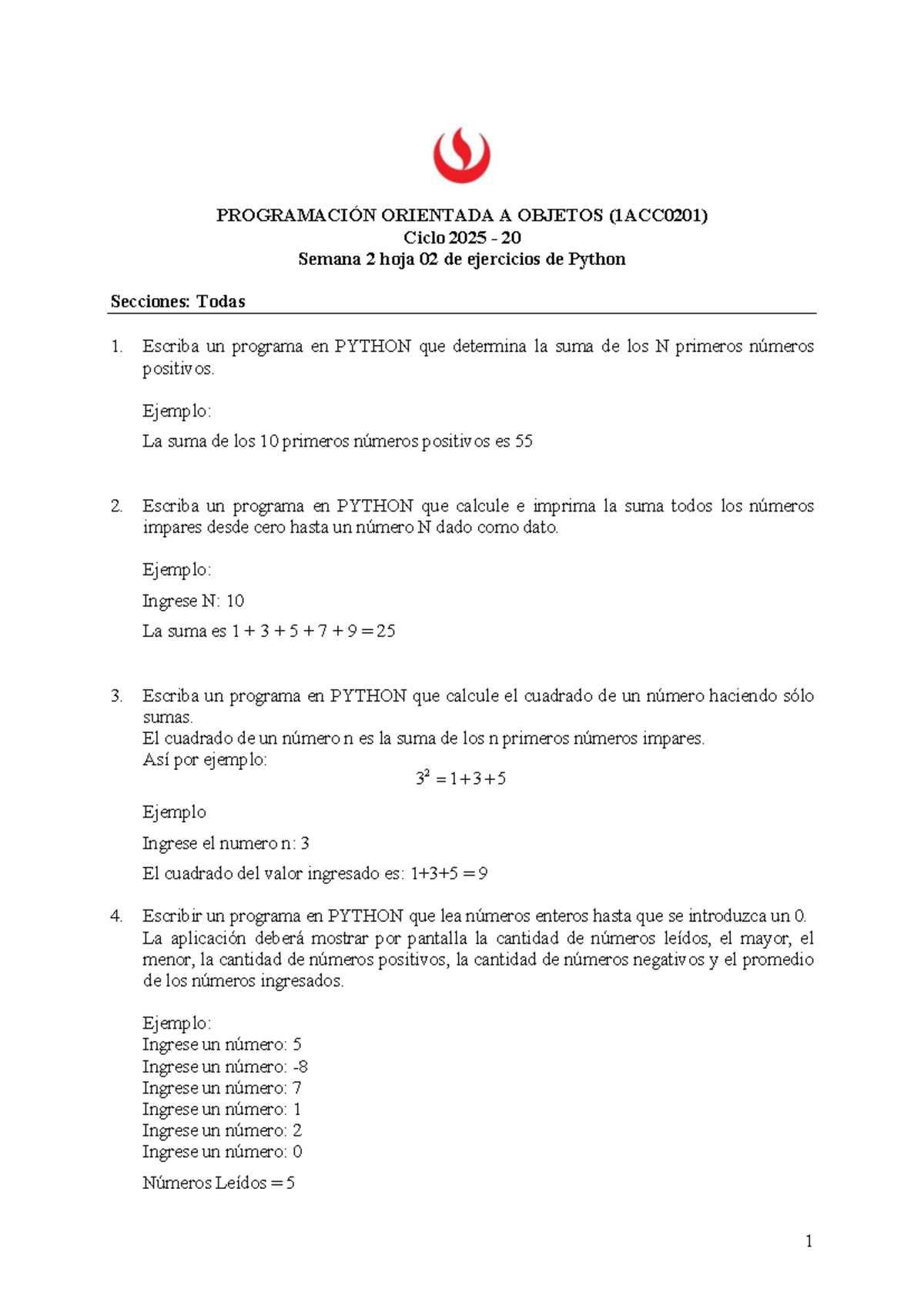 Ejercicios de Python - PROGRAMACIÓN ORIENTADA A OBJETOS (1ACC0201 ...