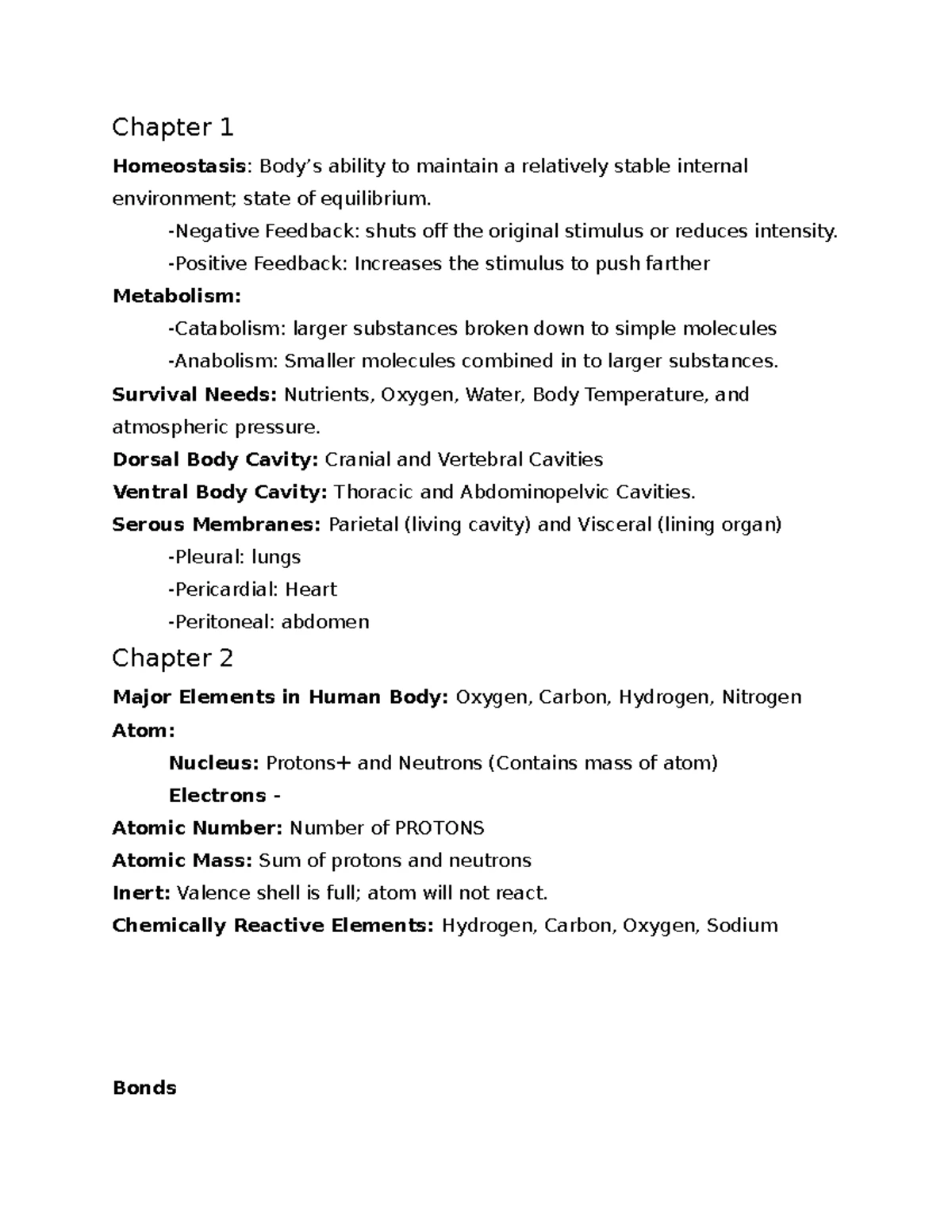 Study Guide - Final Exam - Study Guide for Anatomy and Physiology 1 ...