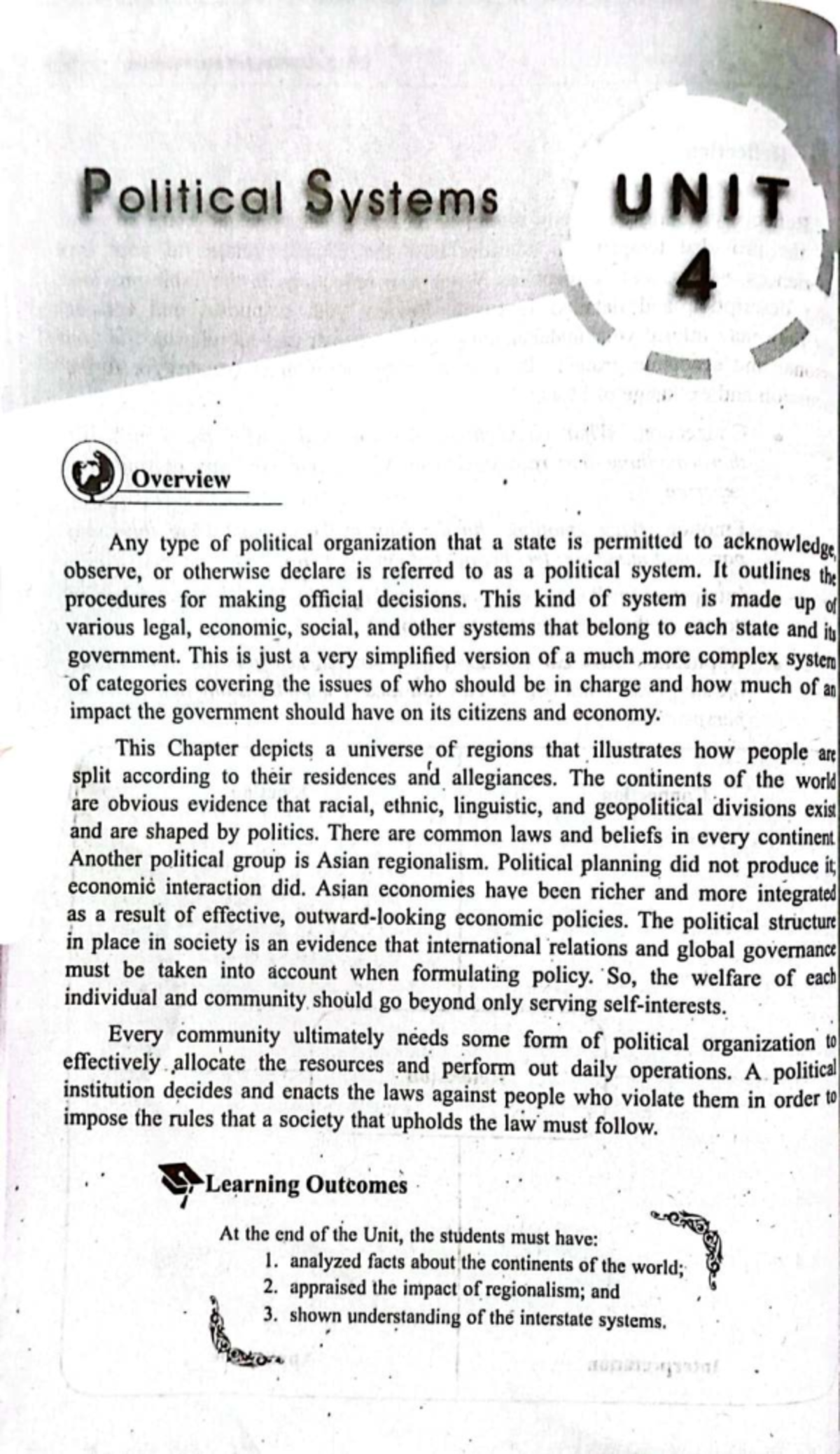 CW-UNIT-4 - module - Political Systems UNIT Overview Any type of ...