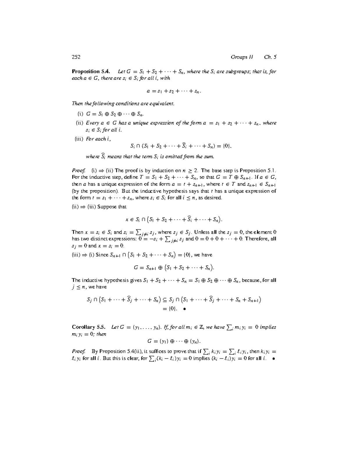 0268-0270 - Lecture Notes on Groups II: Chapter 5 Algebra Concepts ...