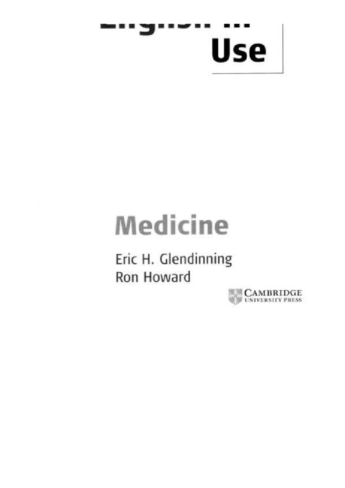 Professional English in Use Medicine: Key Concepts and Terminology ...