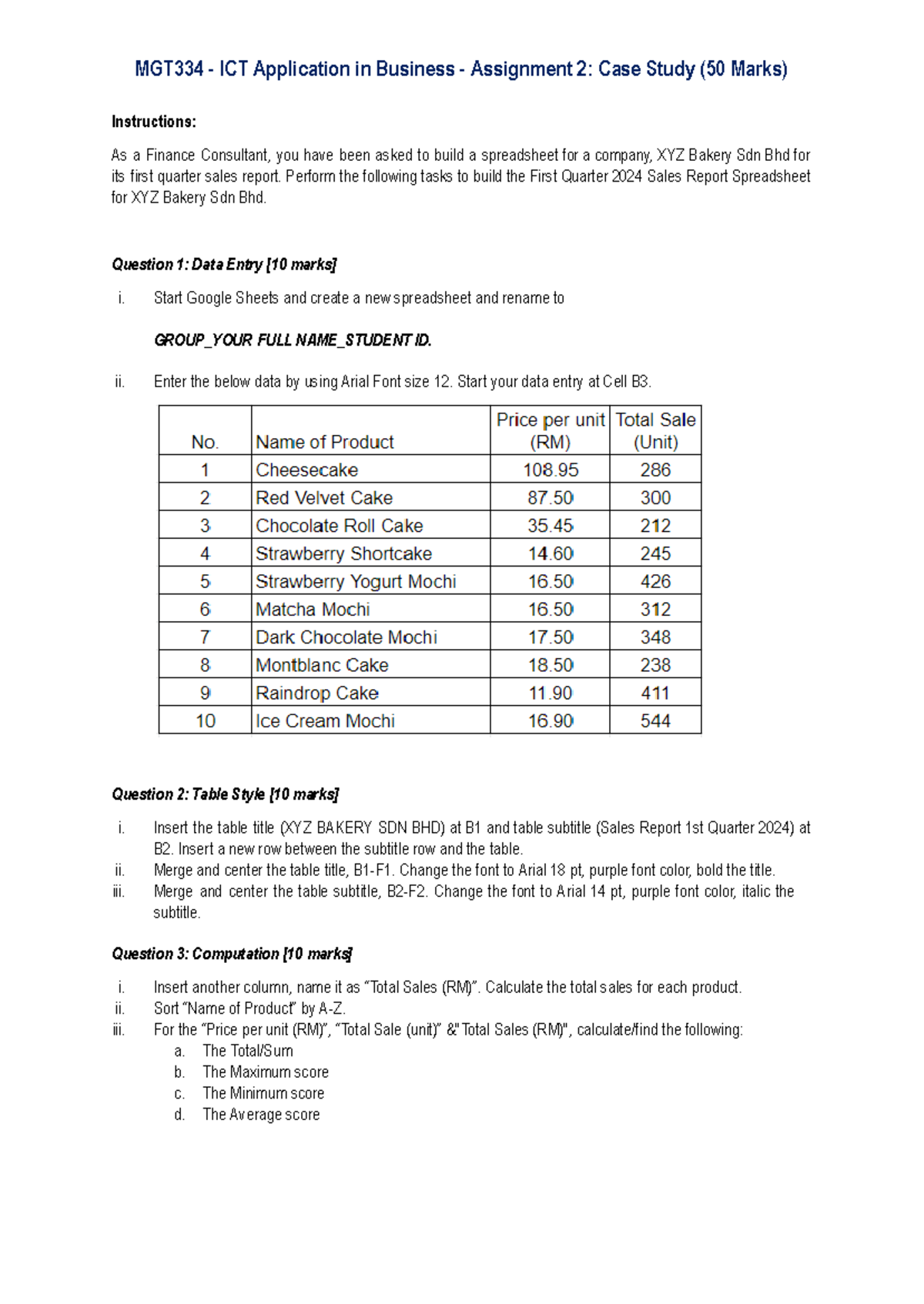 MGT334-Case Study on ICT Applications in Business - Assignment 2 - Studocu